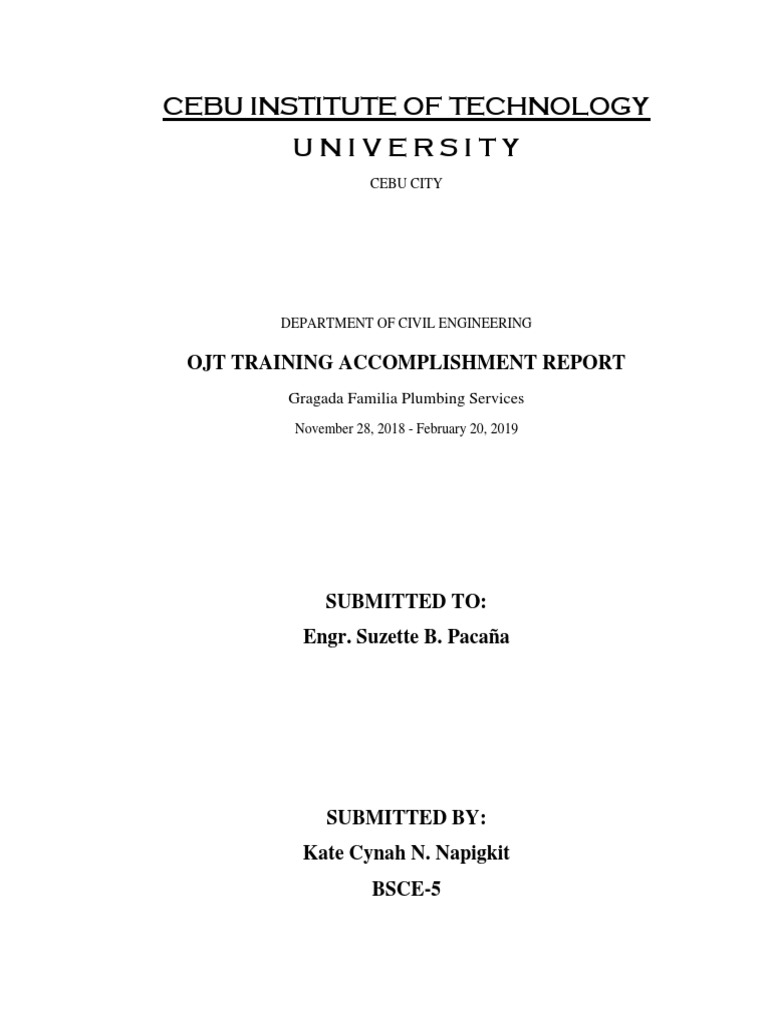 OJT Final Report | PDF | Building Engineering | Engineering