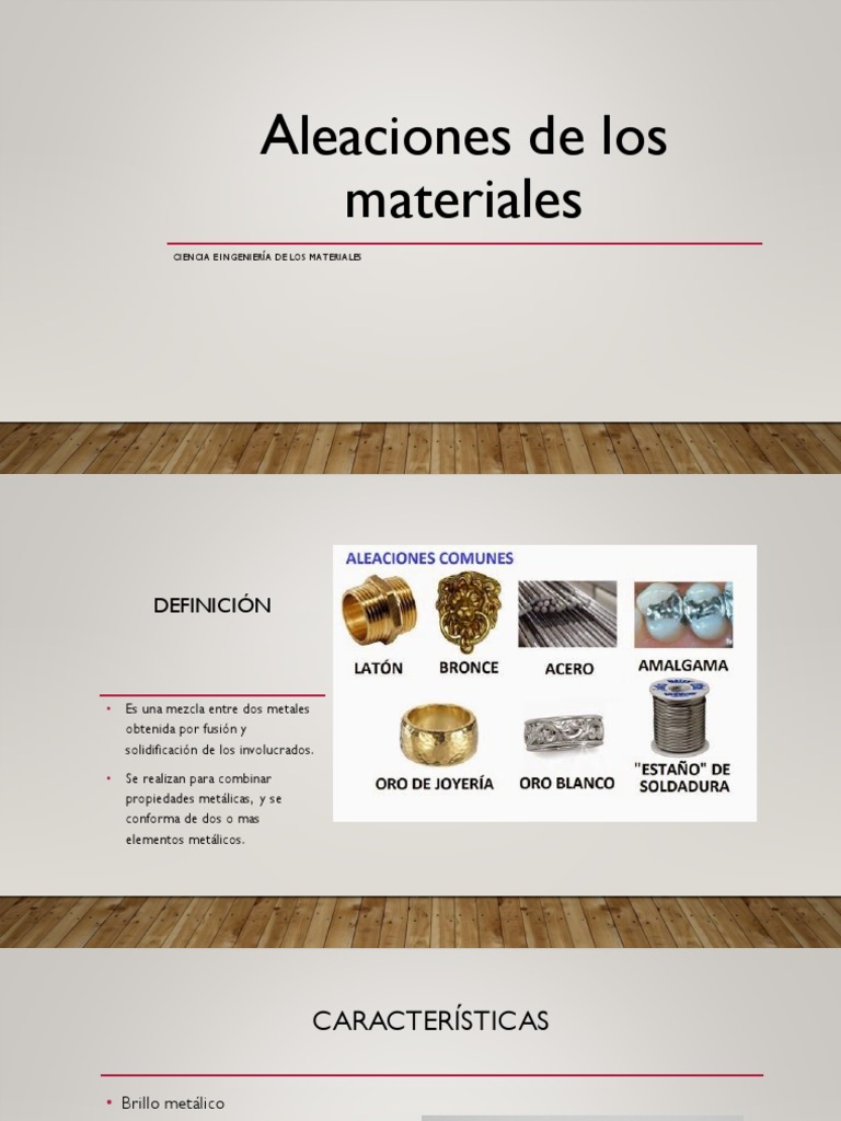 Aleaciones de Los Materiales | PDF | Aleación | Rieles