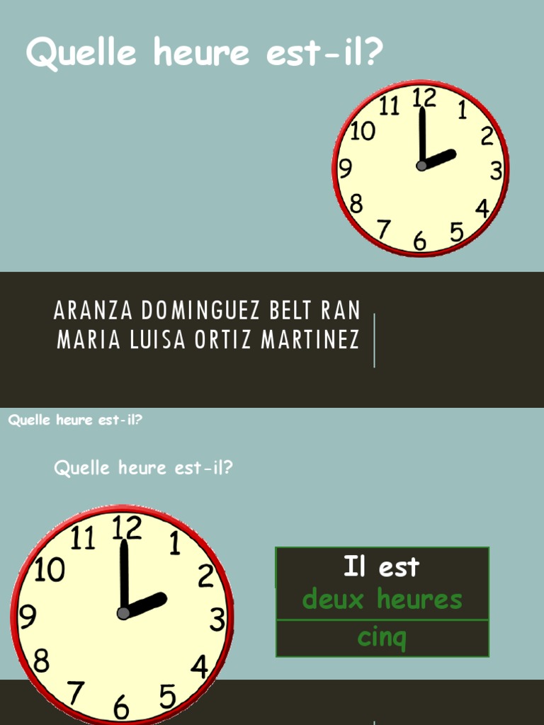 L Heure en Francais | PDF