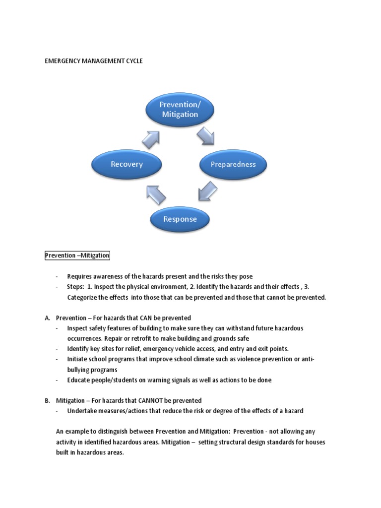Emergency Management Cycle.1 | PDF | Emergency Management | Emergency