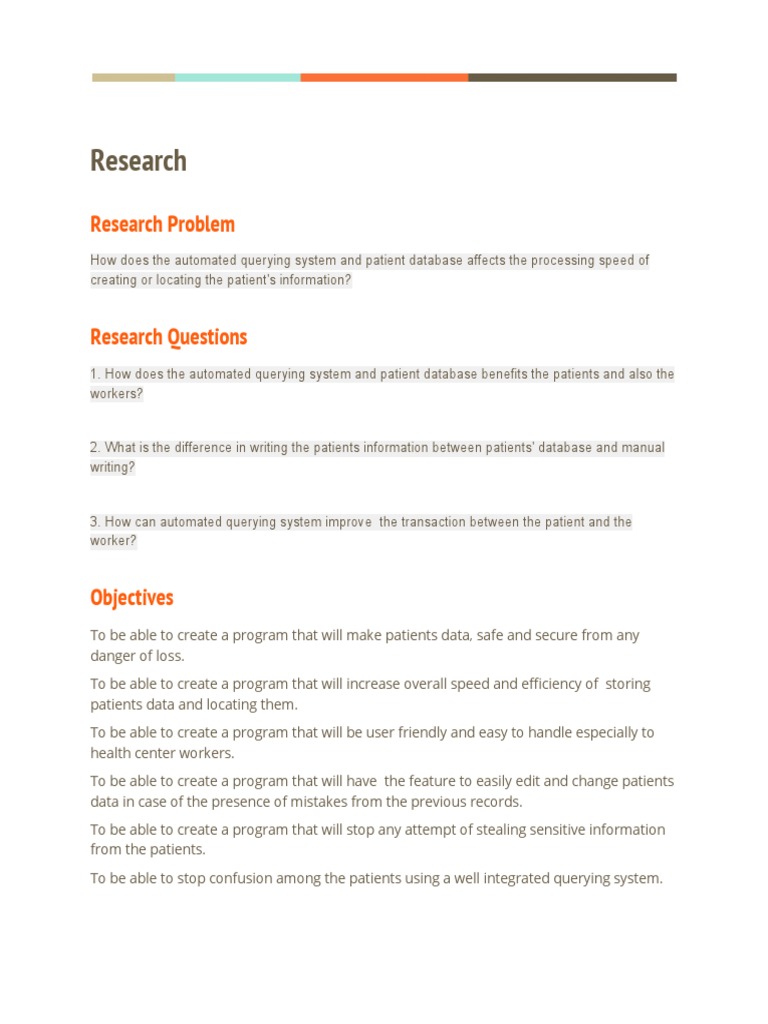 Project Proposal | PDF | Databases | Patient