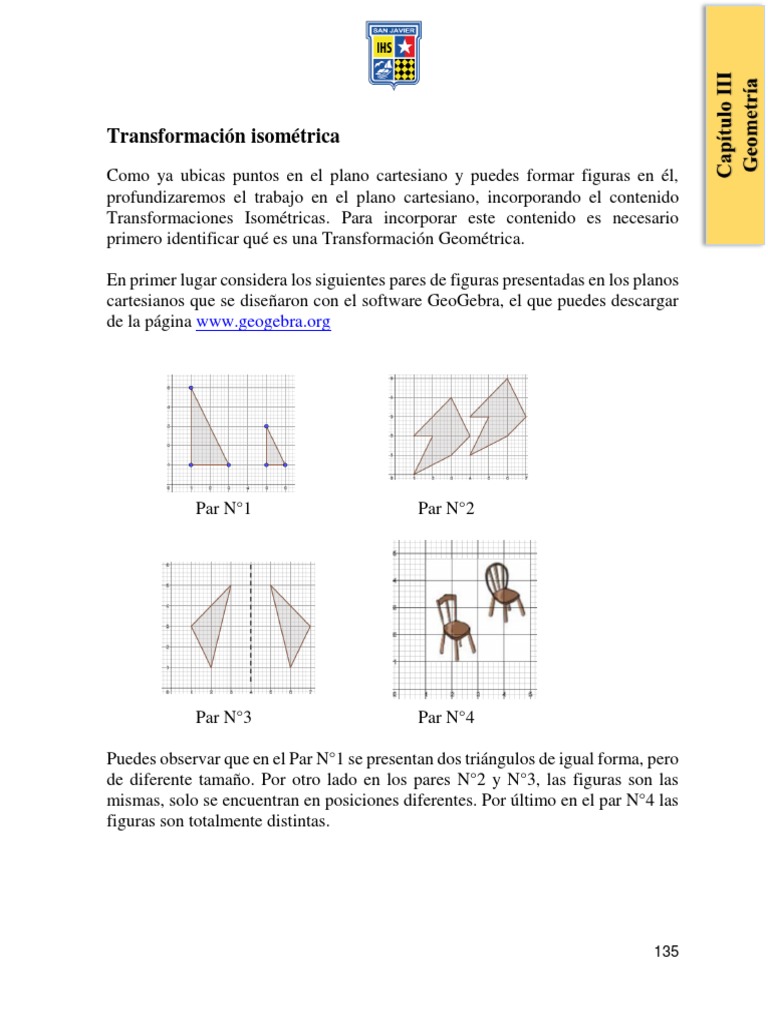 Transformaciones geométricas isométricas: traslaciones, reflexiones y ...