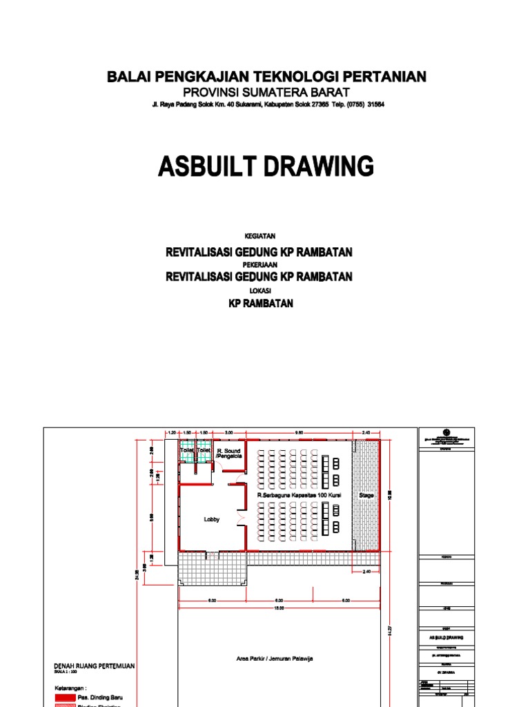 Asbuilt Drawing Gedung Rambatan PDF | PDF