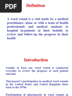 Ward Round Participation - Introduction - : Prepared By: Dr. C. Suhas ...