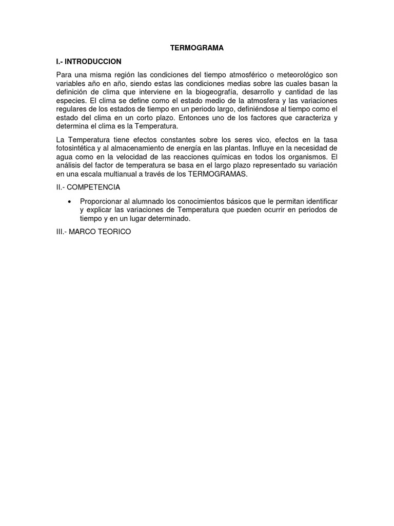 Análisis de Termogramas y Temperatura | PDF