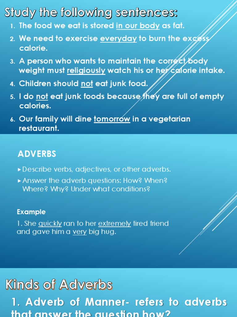 Grade 9 Adverb | PDF | Adverb | Linguistic Typology