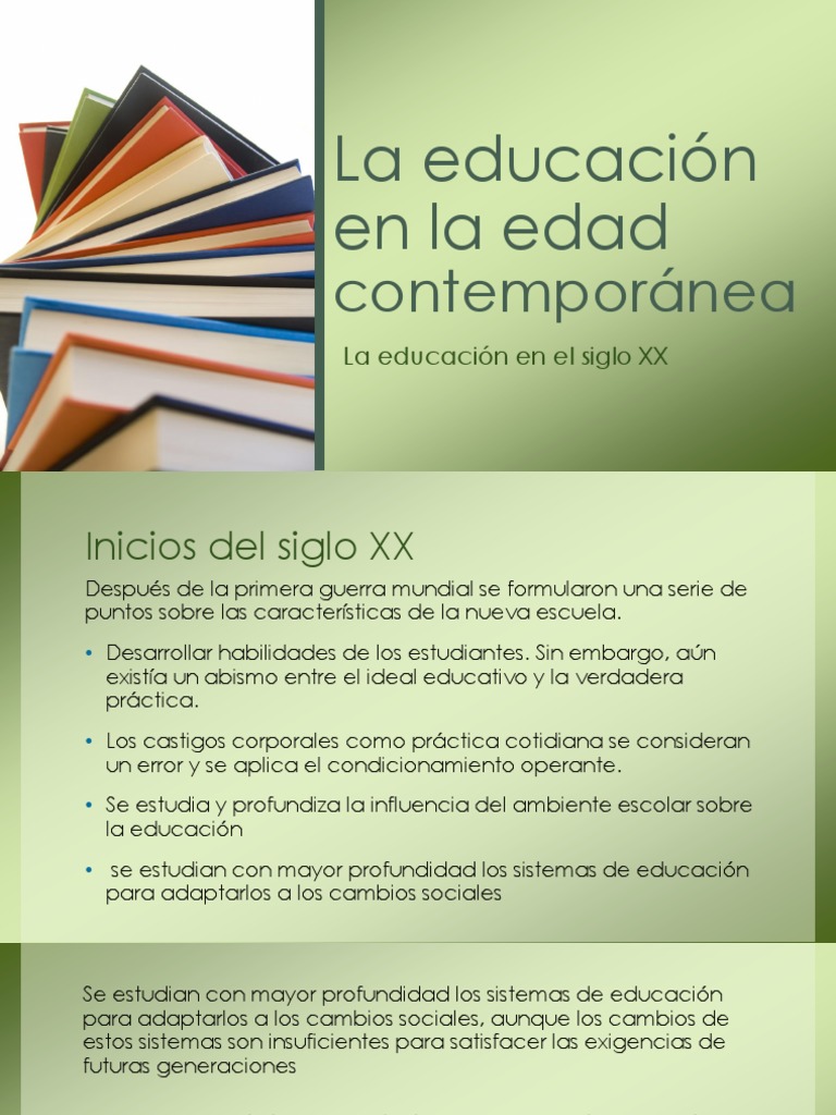 La Educación en La Edad Contemporánea | PDF | Democracia | Ideologías ...