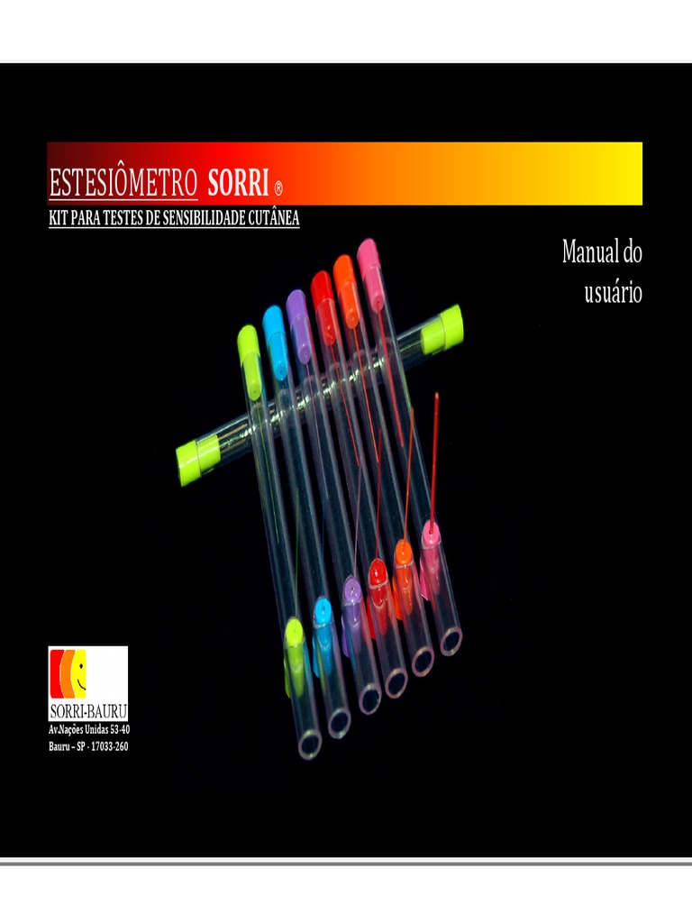 Estesiômetro Sorri: Manual do usuário | Dor | Percepção