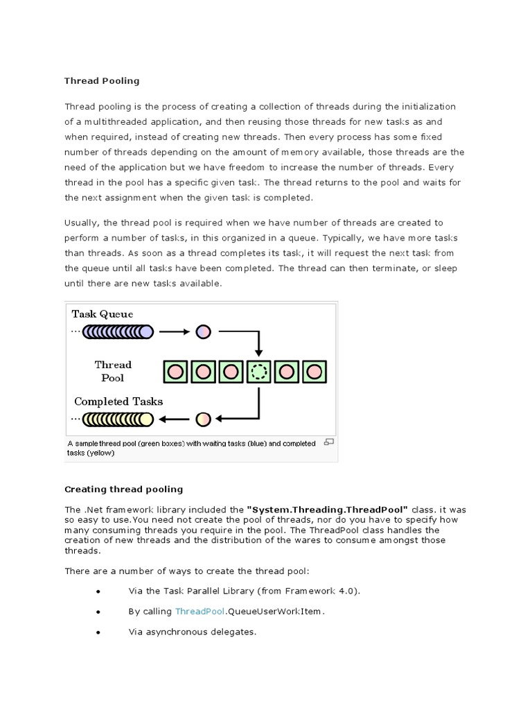 Creating Thread Pooling Pdf Thread Computing Concurrent Computing
