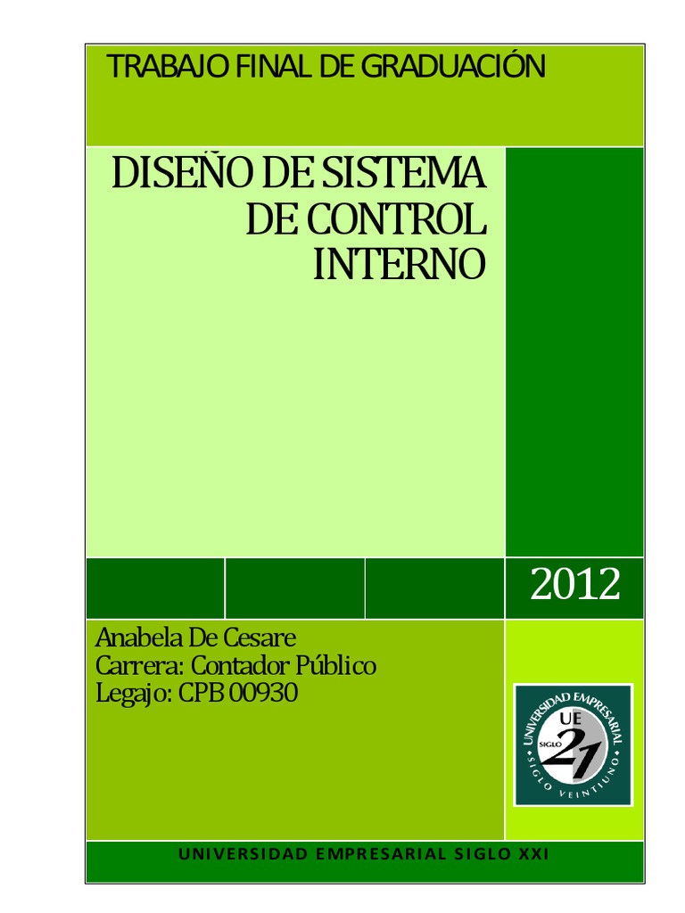 Diseño de Sistema de Control | PDF | Planificación | Calidad (comercial)