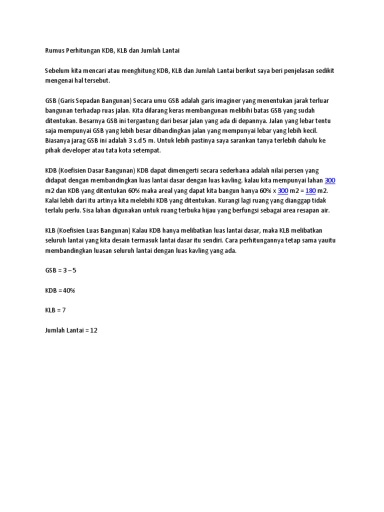 Contoh KDB Dan KLB | PDF | Metode & Bahan Ajar