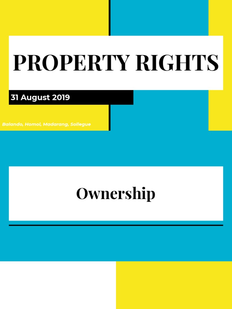 03 Ownership - Property Report | PDF | Eminent Domain | Just Compensation