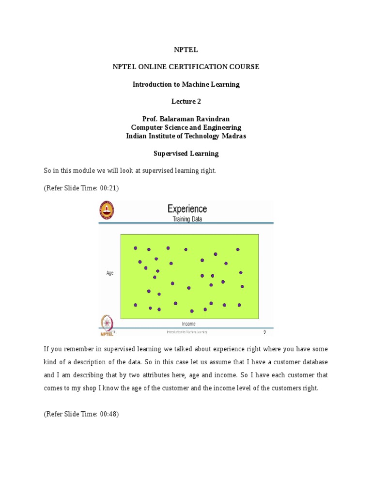 Lec2-S Sarkar | PDF | Errors And Residuals | Statistical Classification