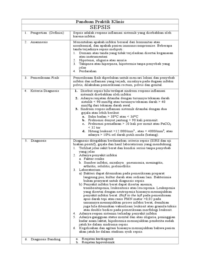 PPK Sepsis | PDF