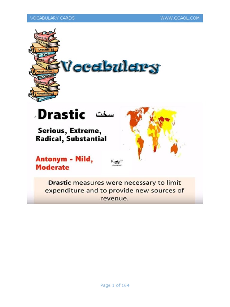 Vocabulary Cards | PDF