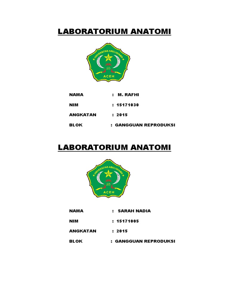 Laboratorium Anatomi Gangguan Reproduksi | PDF