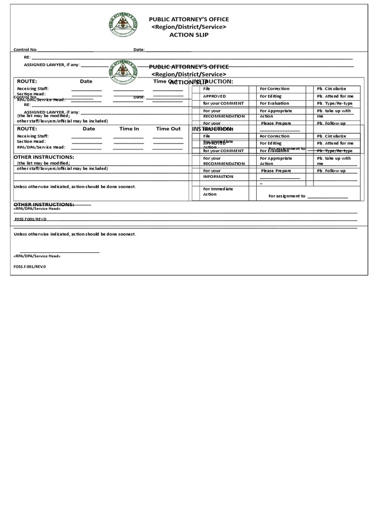 001 PAO Action Slip | PDF | Government Information | Government