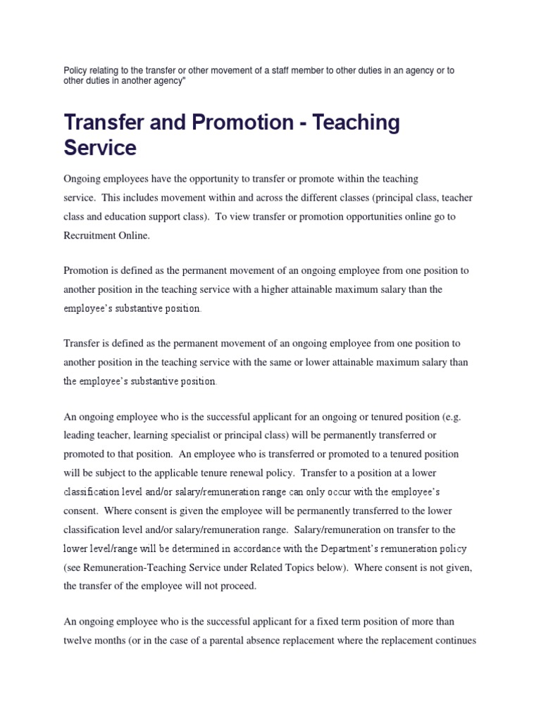 Types of Promotion and Staffing in HRM | PDF | Employment | Salary