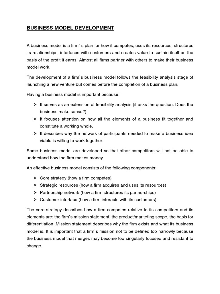 A Guide to Developing an Effective Business Model Through Strategic ...