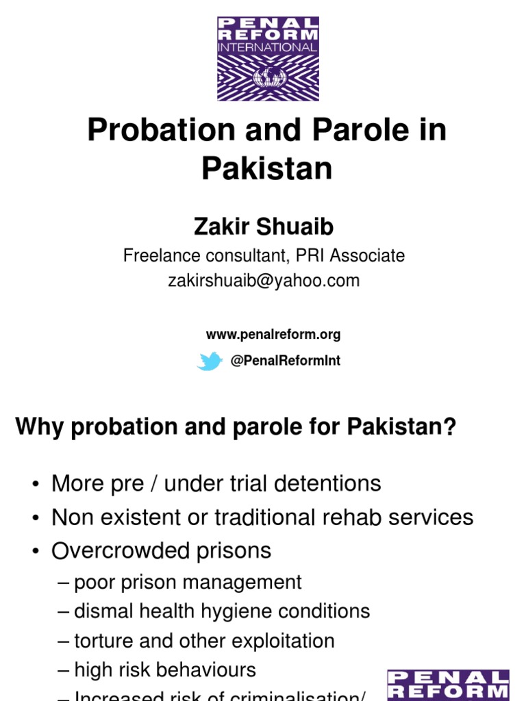 Probation and Parole in Pak | PDF | Probation | Parole