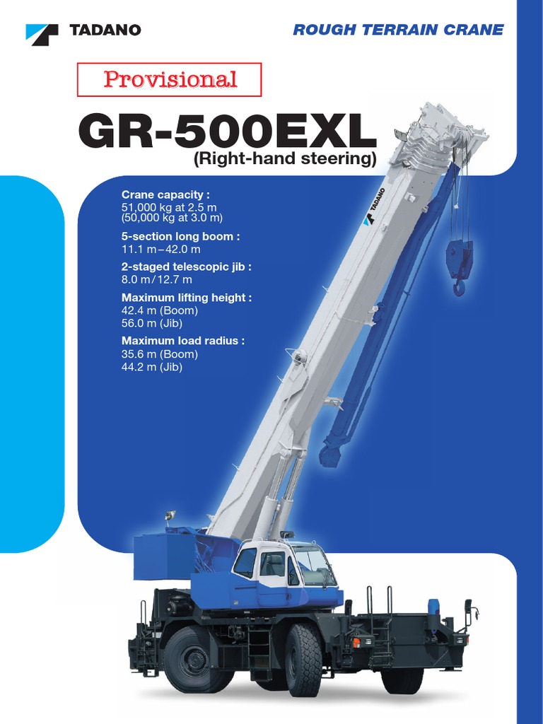 Gr-500exl RH B G | PDF | Crane (Machine) | Mechanical Engineering