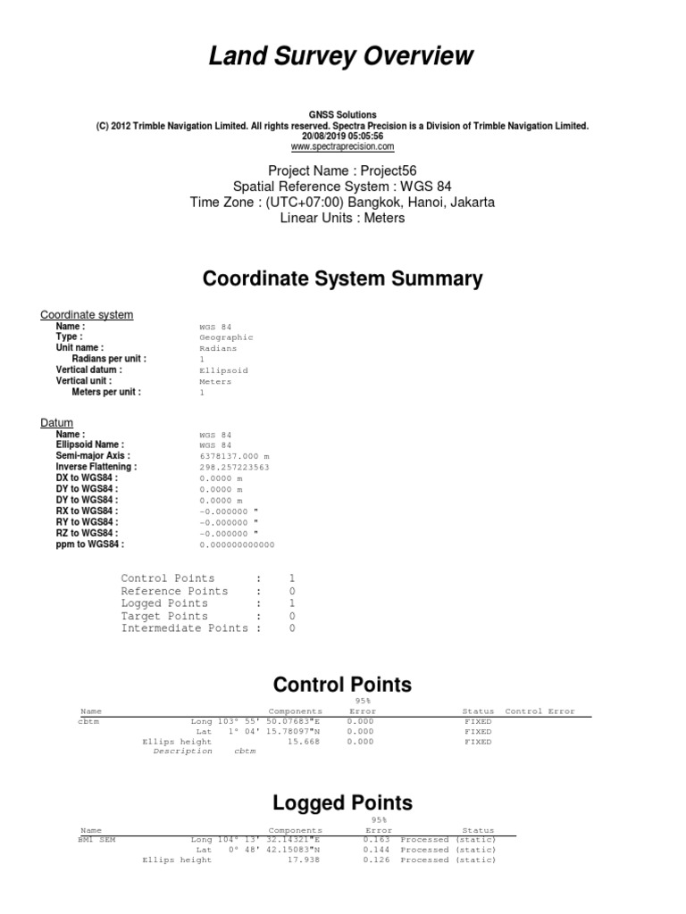 Land Survey Overview: Coordinate System Summary | PDF | Latitude ...