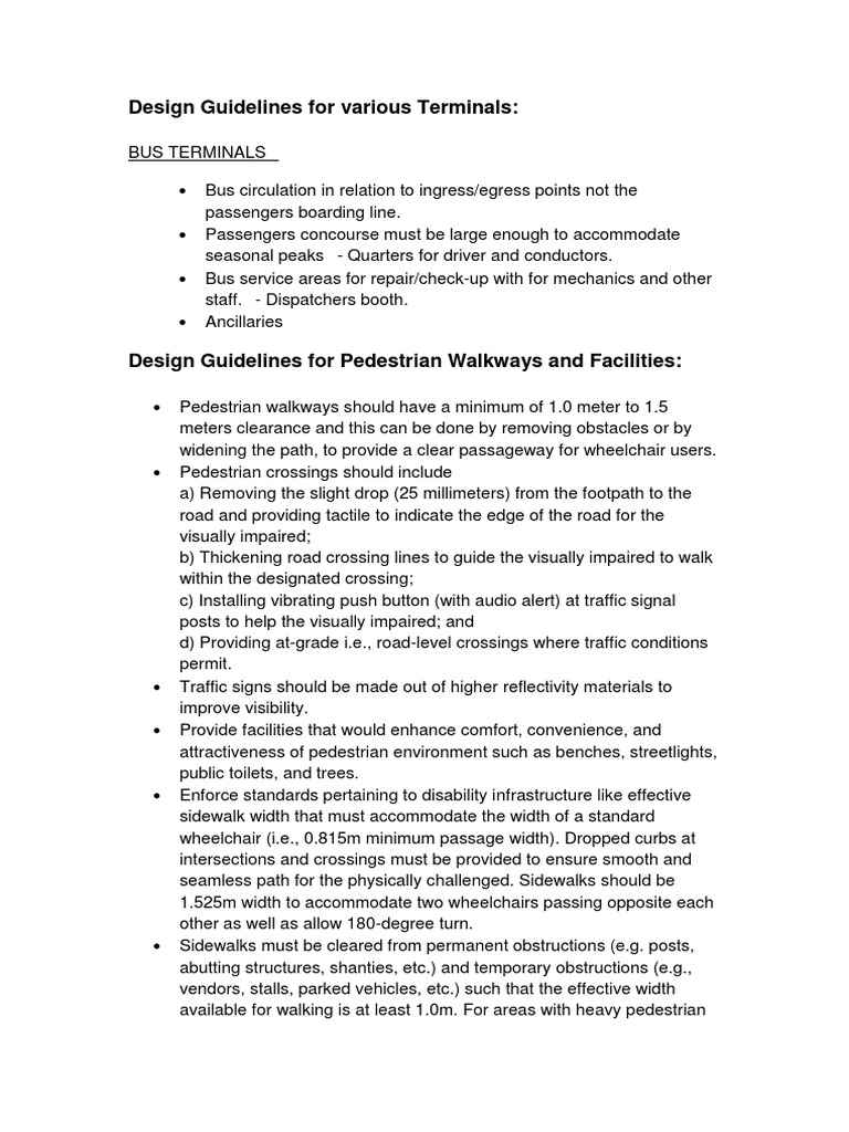 Design Guidelines | PDF | Sidewalk | Transport