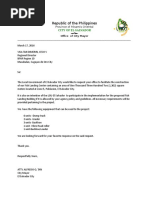 Request Letter To LGU | PDF