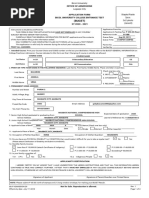 BUCET - Application Form | PDF