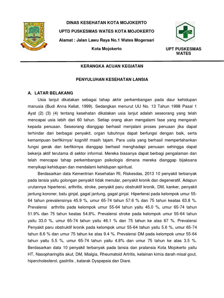 Kak Penyuluhan Lansia | PDF