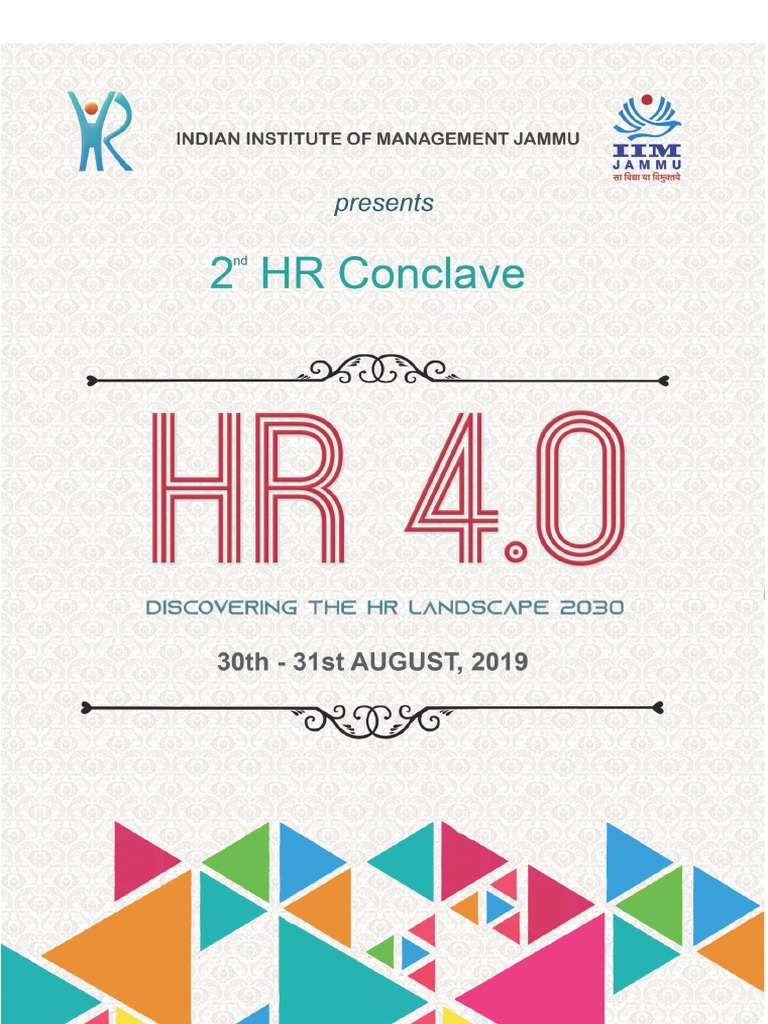 2nd HR Conclave Brochure | PDF | Human Resource Management | Human ... 2nd HR Conclave Brochure | PDF | Human Resource Management | Human ...