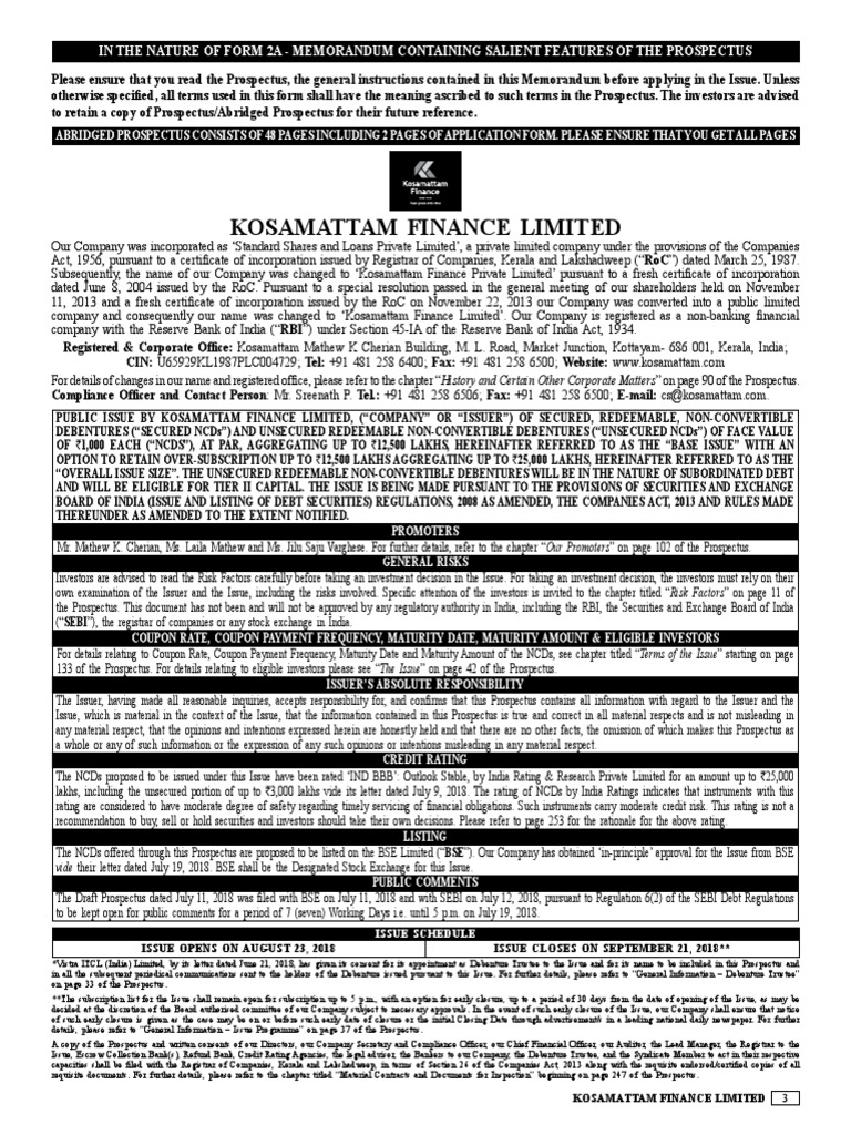 NCD | PDF | Partnership | Securities (Finance)