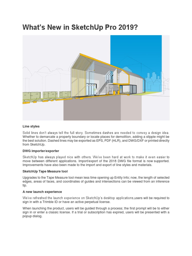 SketchUp Pro 2019 Features Overview | PDF | Sketch Up | Software