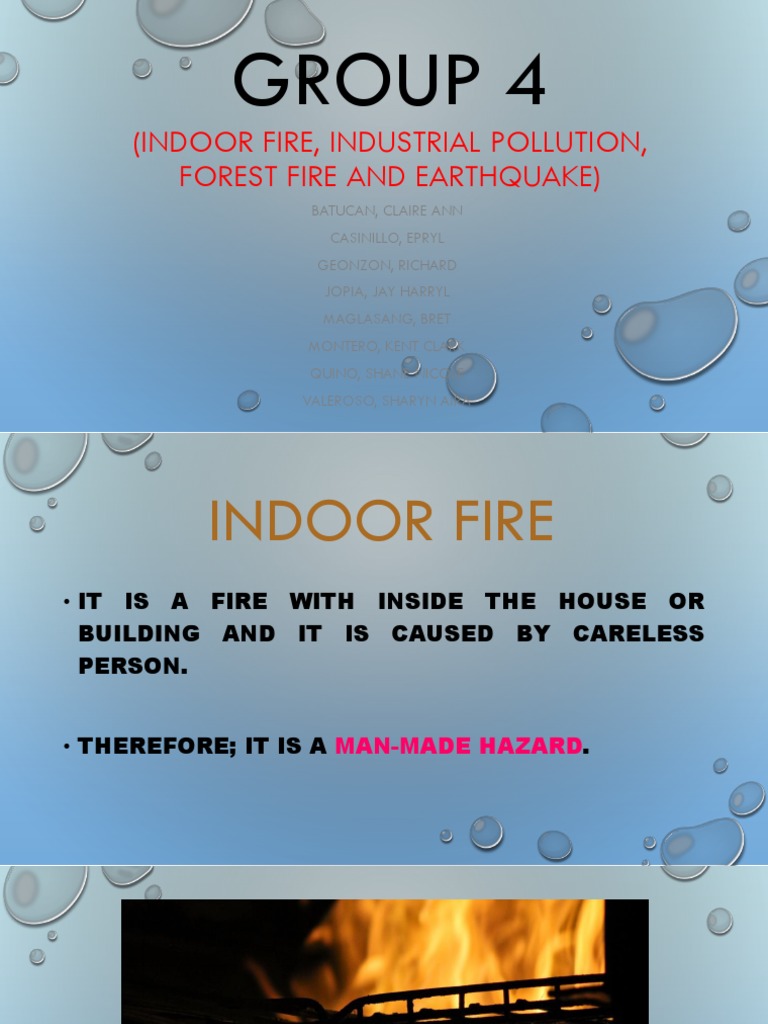 Hazards: Fire, Pollution, Earthquake Impact | PDF | Wildfire | Pollution