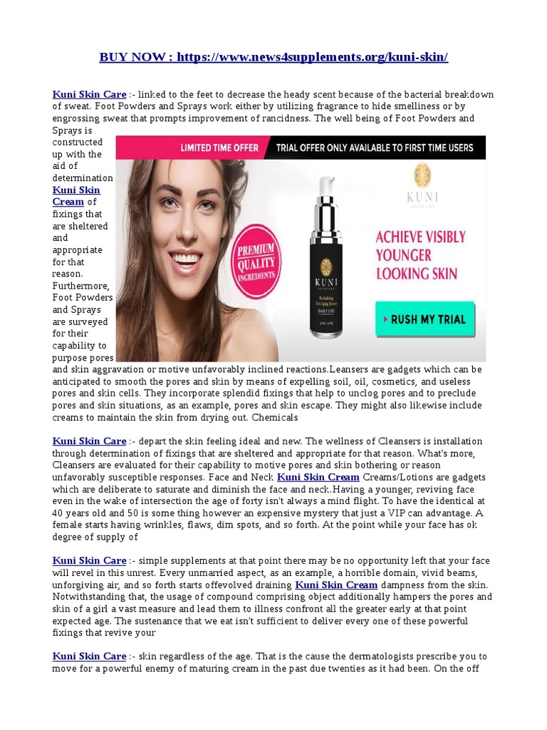 Kuni Skin Care: Creams/Lotions Are Gadgets | PDF | Skin | Collagen