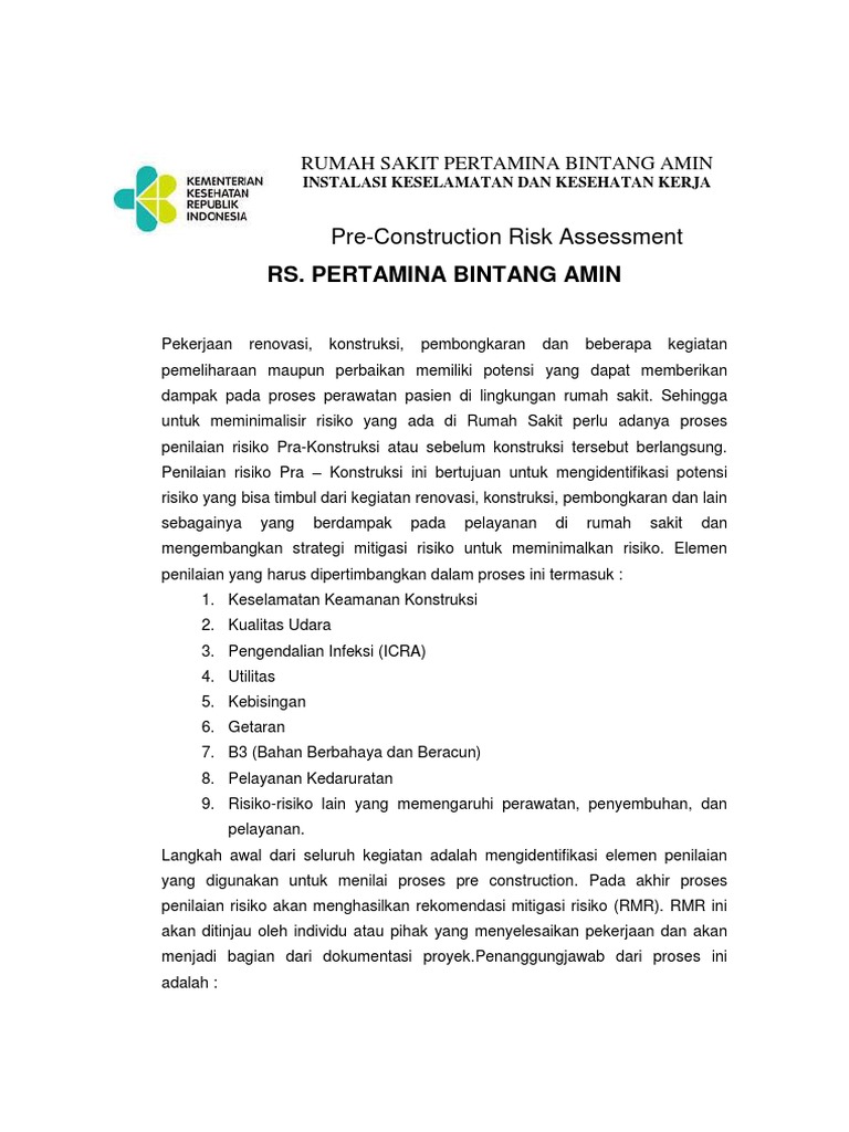 Contoh PCRA | PDF
