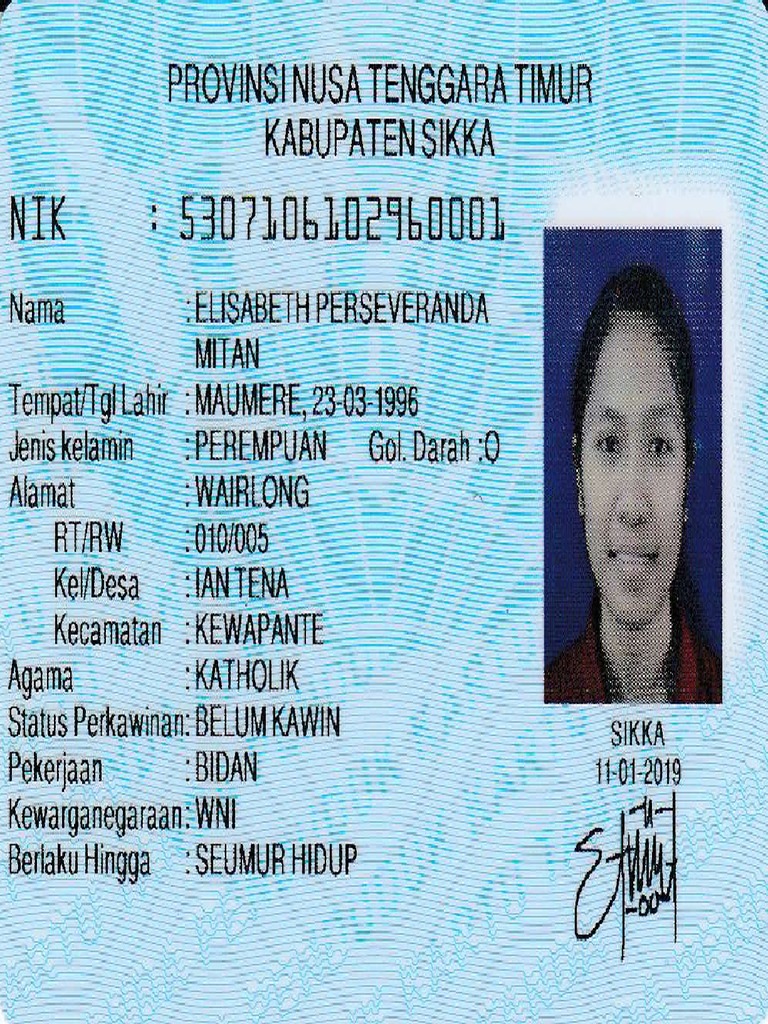 Contoh KTP Agama Katolik di NTT | PDF
