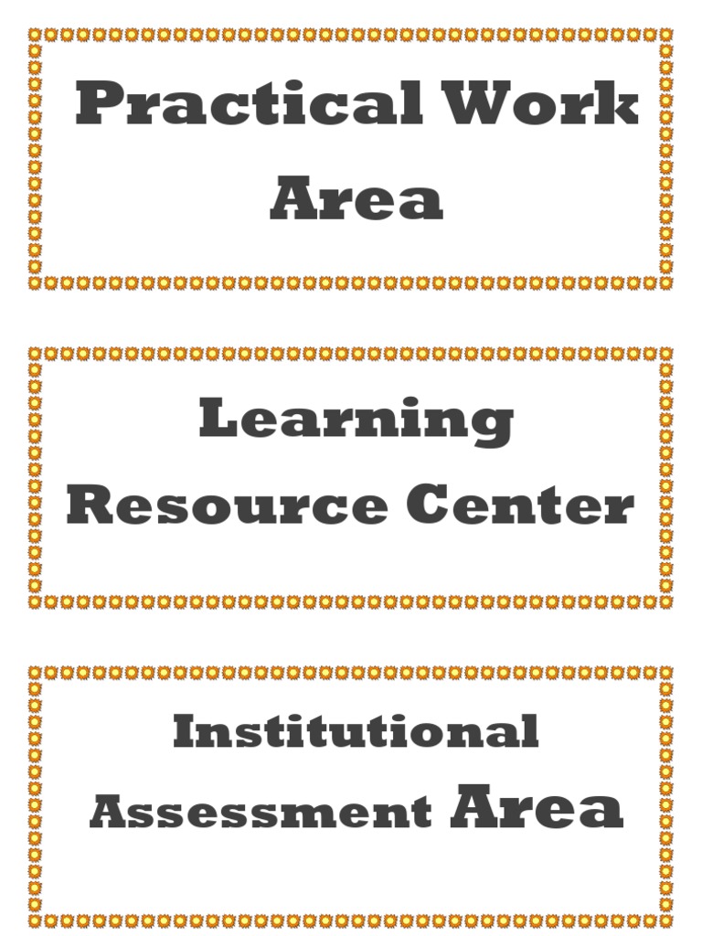 Practical Work Area | PDF