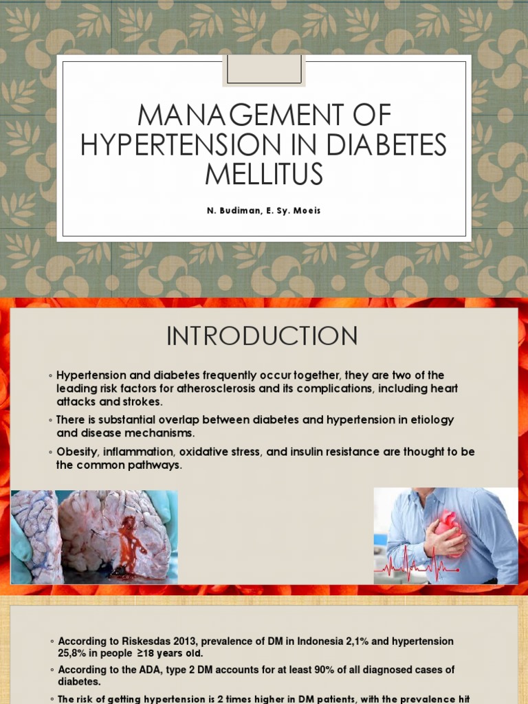 Management of Hypertension in DM | PDF | Hypertension | Diabetes Mellitus
