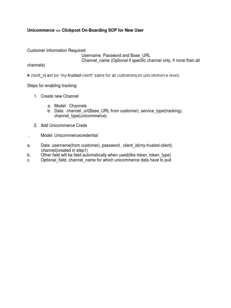 Unicommerce User Onboarding Guide | PDF | Business | Computers