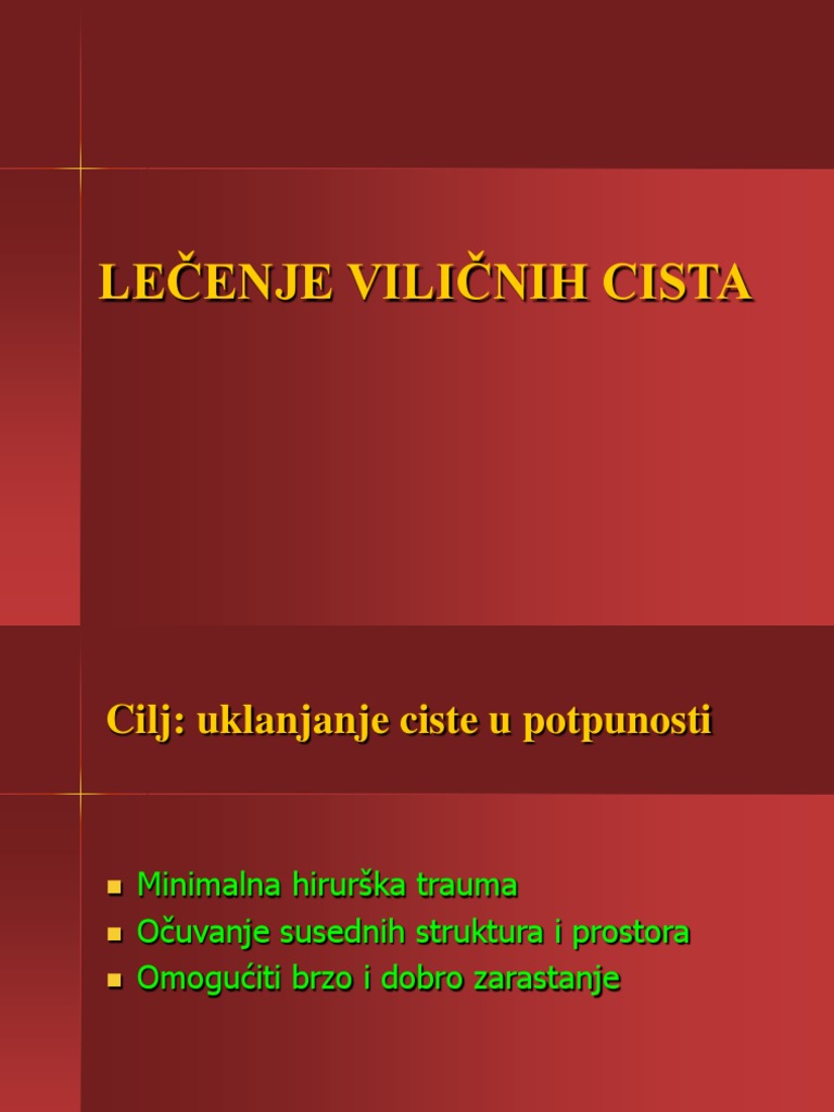 Lecenje Vilicnih Cista | PDF