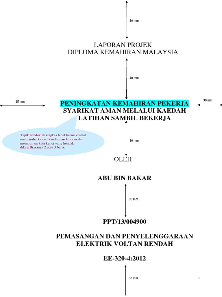 CONTOH FORMAT PENULISAN PROJEK DKM - DLKM-edit-1 PDF | PDF