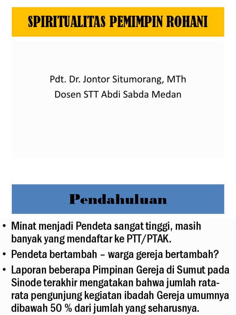 Spiritualitas Pemimpin Rohani | PDF