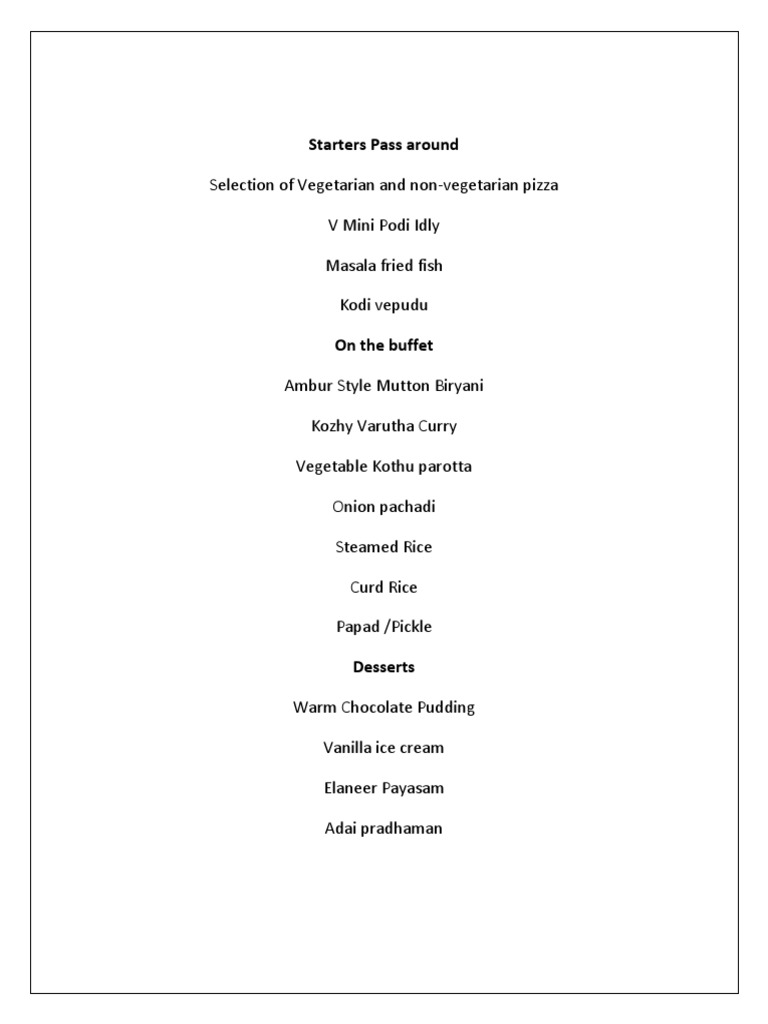 MRT 1 Menu PDF | PDF | Cooking, Food & Wine