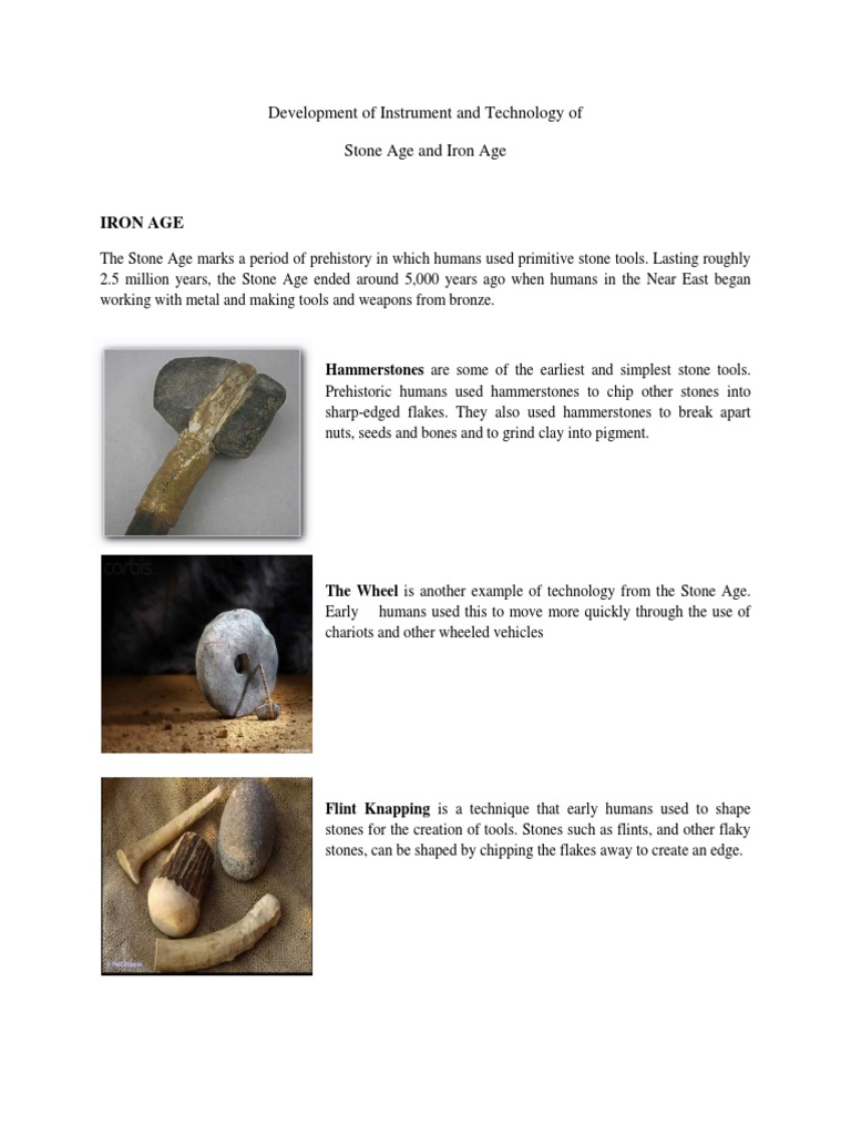 Development of Stone and Iron Age Tools and Technology | PDF | Stone ...