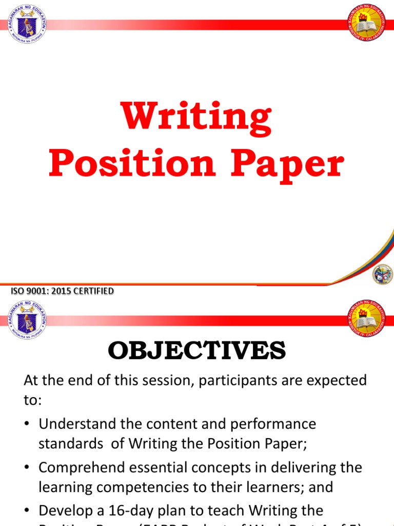 4 Q2 EAPP Position Paper | PDF | Argument | Essays