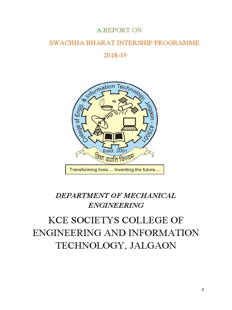 REPORT ON Swatcha Bharat | PDF | Hygiene | Public Health