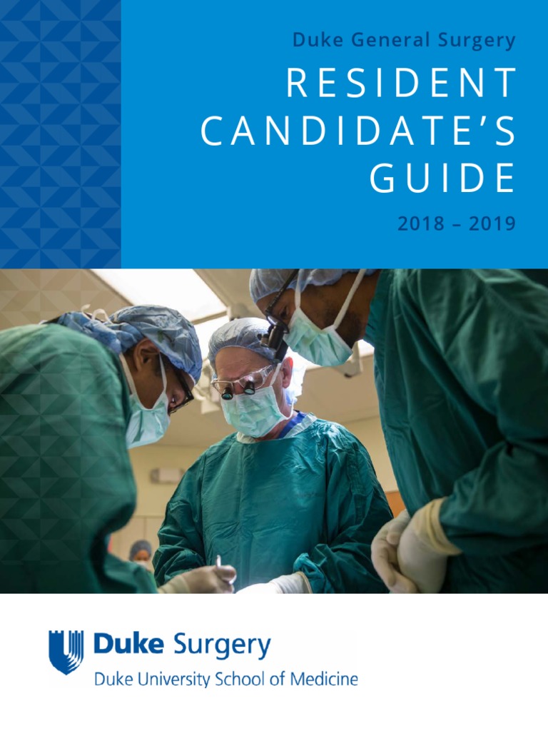 Duke Surgery 2018-2019 Resident's Guide | PDF | Hospital | Surgery