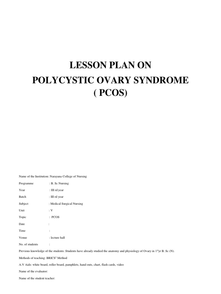 PCOD | PDF | Ovary | Polycystic Ovary Syndrome