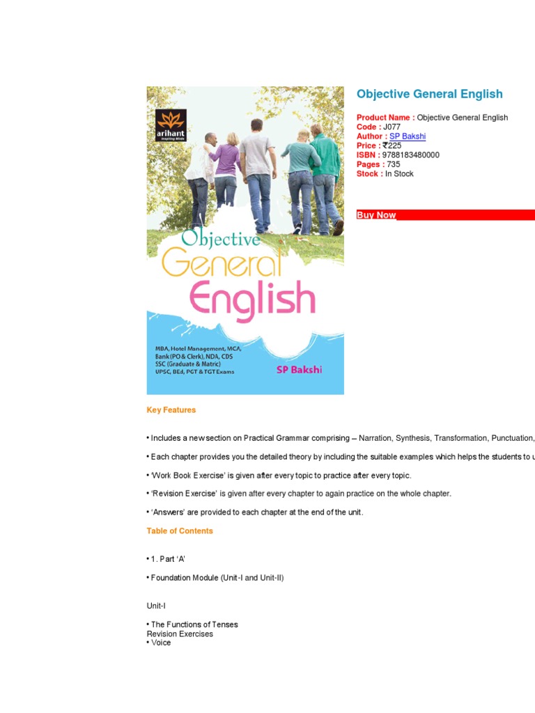 Objective General English | PDF